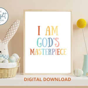 Christian Kids 3 Piece Wall Art, I Am a Child of God Christian Posters ...