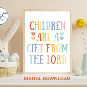 Set of 3 Christian Bible Verse Poster for Kids, Children Sunday School ...