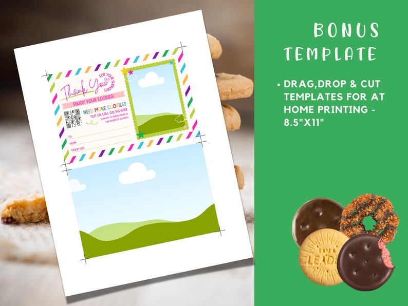 Girl Scout Cookie Thank You Note Printable Cookie Delivery - Etsy