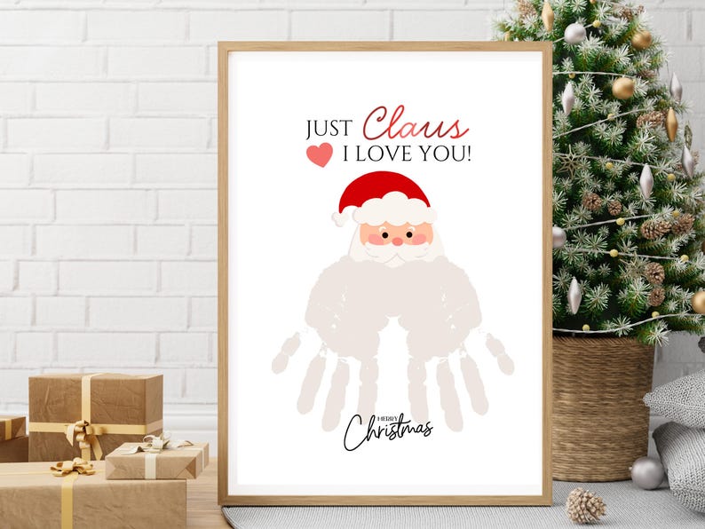 Christmas Handprint Art Bundle Printable Keepsake | Holiday Craft ...