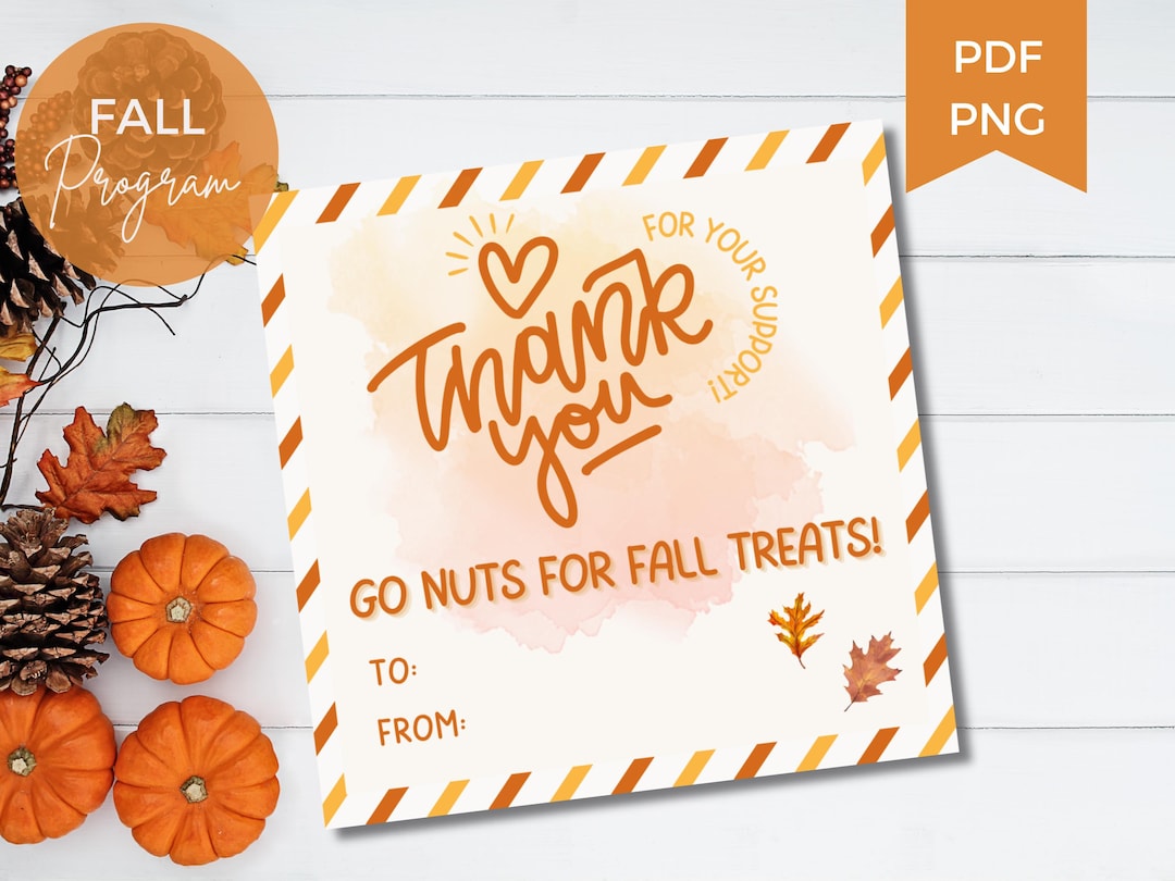 Girl Scout Fall Product 2024 Thank You Card, Printable LBB ABC Delivery ...