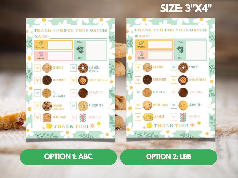 Editable Girl Scout Cookie Order Form 2024, LBB ABC Cookie Menu Price List, Printable 6x4, 3x4 ...