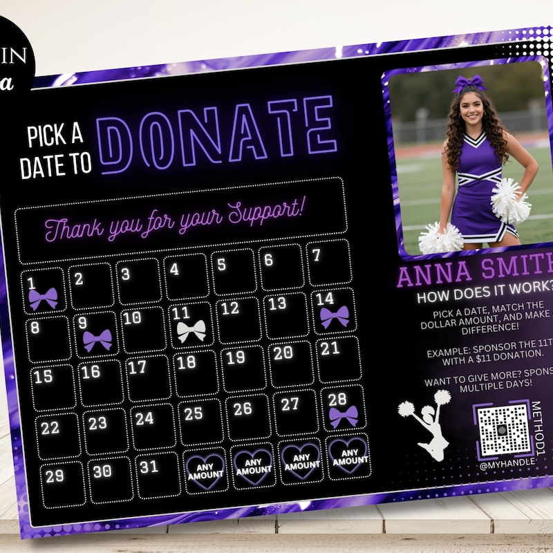 Cheer Fundraiser Sign - Etsy