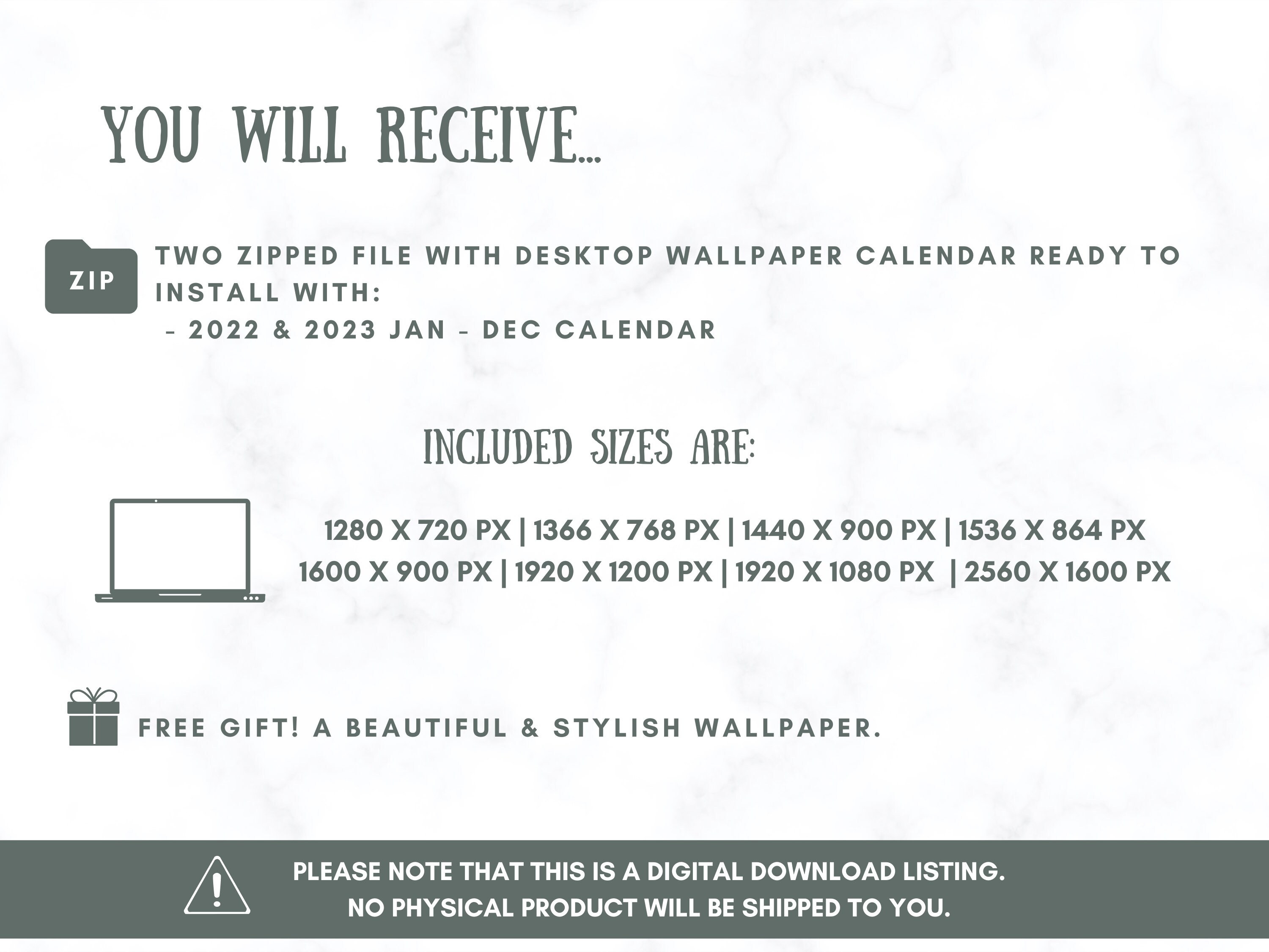 2022 2023 Cute Pink Daisy Desktop Wallpaper Calendar Mac - Etsy