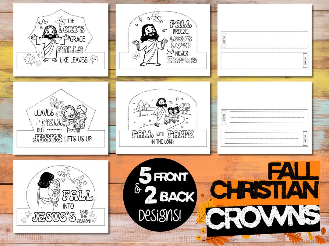 Christian Hat Fall Paper Crown Printable for Kids | Religious Coloring ...