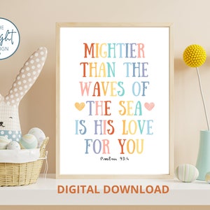 Set of 3 Christian Bible Verse Poster for Kids, Children Sunday School ...