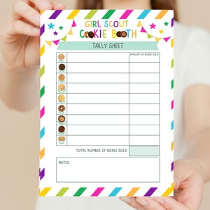 Printable Tally Sheet Girl Scout Cookie Booth 2024 2025, LBB ABC Cookie ...