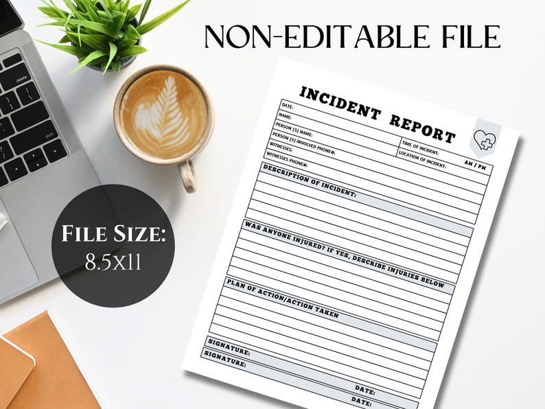 Incident Report Form, Daycare Ouch Accident Log Tracker, Printable ...