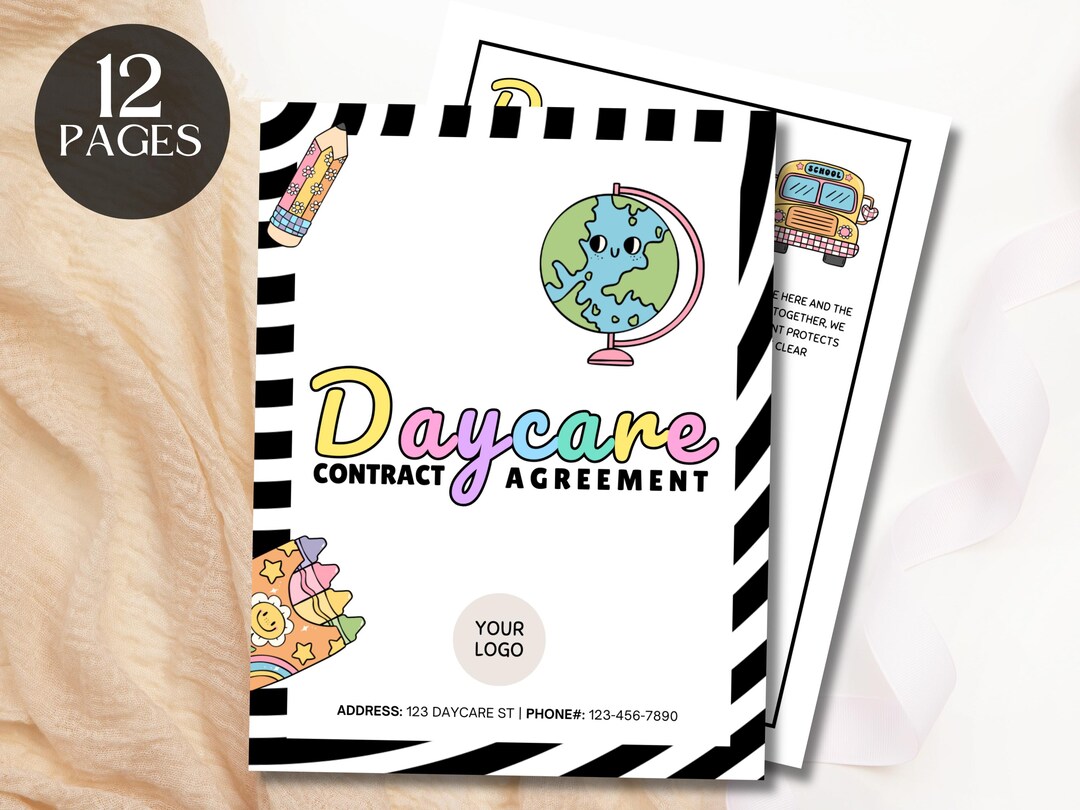 Editable Daycare Contract Template | Home Childcare Agreement Bundle ...