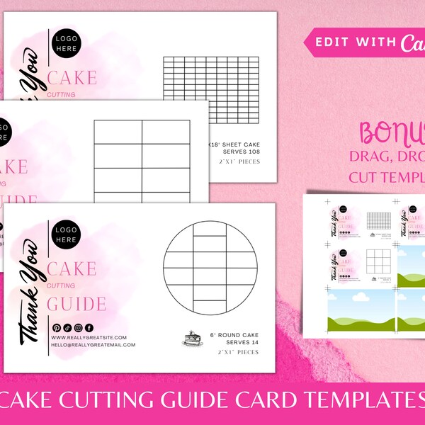 Square Cake Template - Etsy