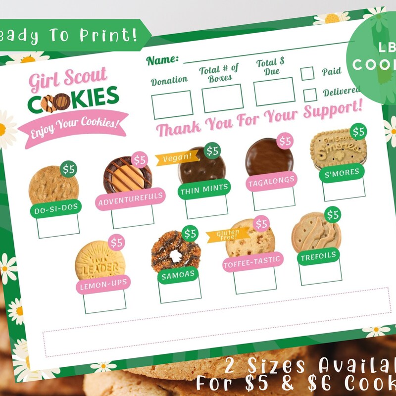 Girl Scout Cookies 2023 - Etsy
