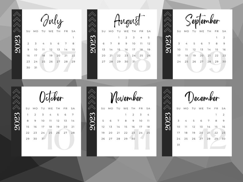 2023 Mini Desk Calendar Minimalist Printable Small Calendar - Etsy