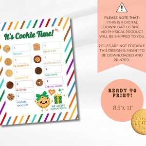 Girl Scout Cookie Sign 2024 2025 Printable, LBB ABC Cookie Menu Price ...