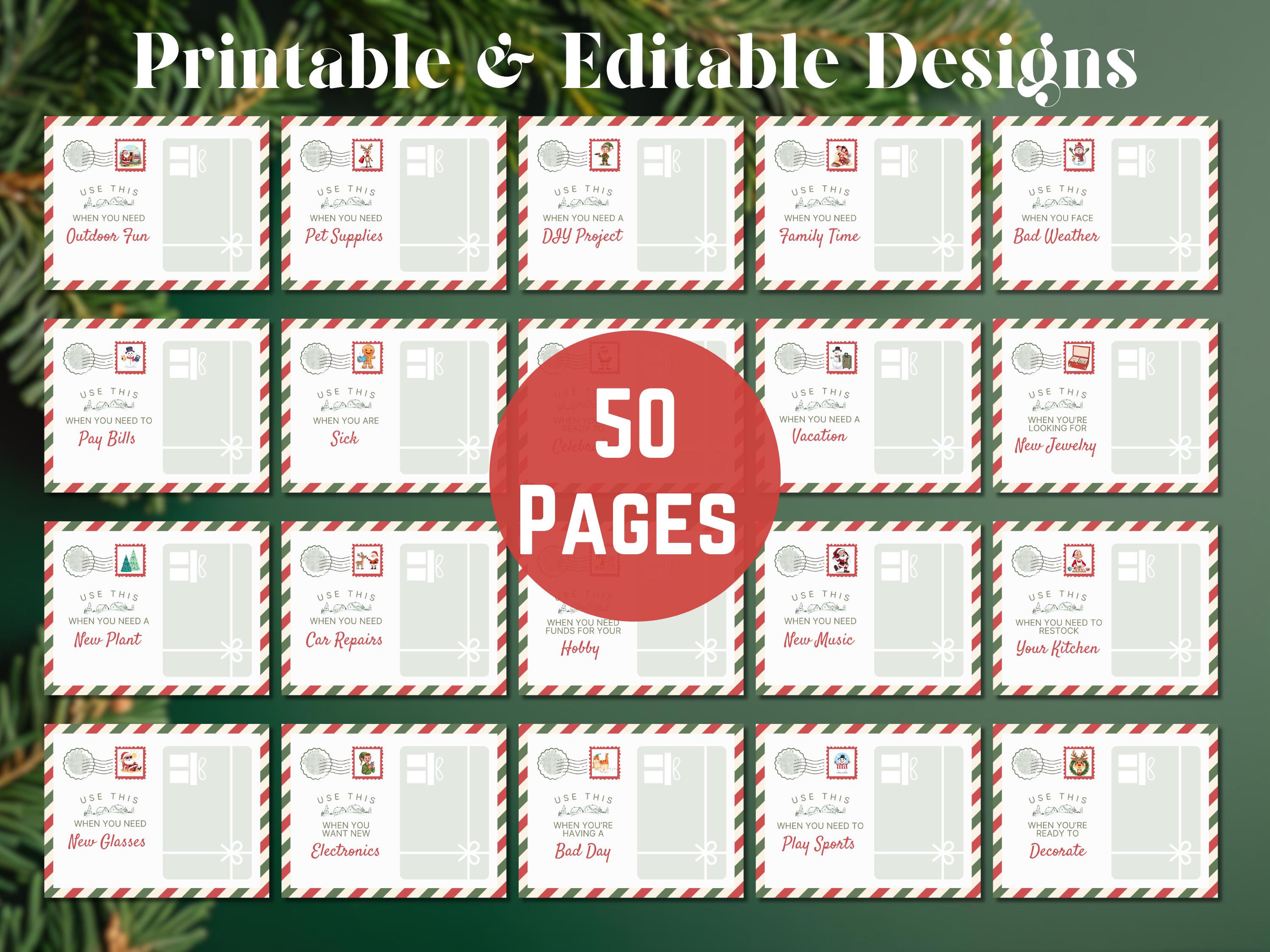 Printable Christmas Gift Card Book |college Care Package |gift for ...