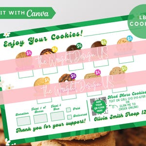 Retro Girl Scout Cookie Thank You Note 2024 2025, Editable LBB Order ...