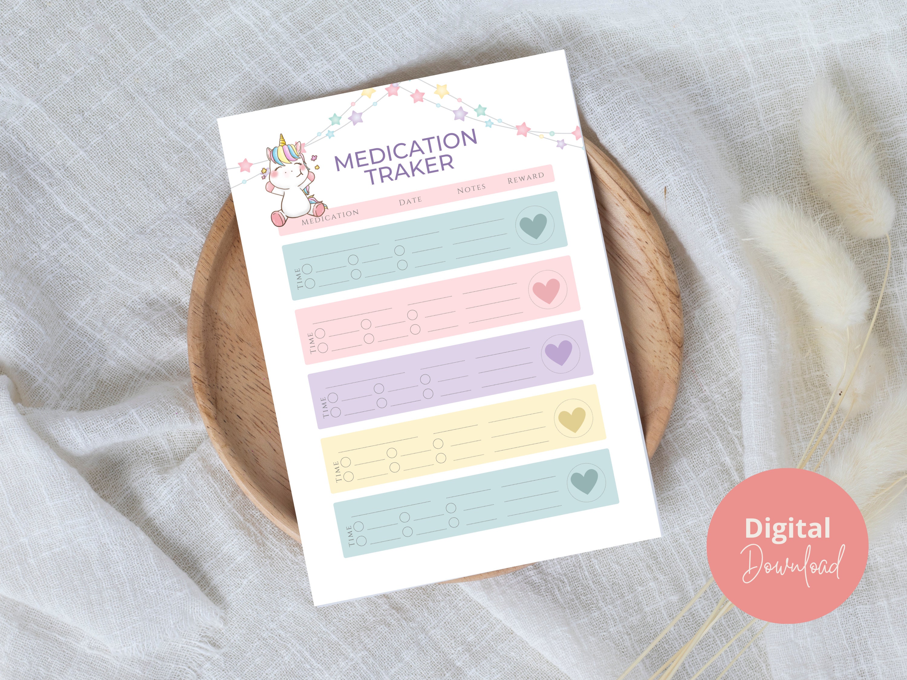 Kid Daily Medication Tracker Medicine Vitamins Supplements - Etsy