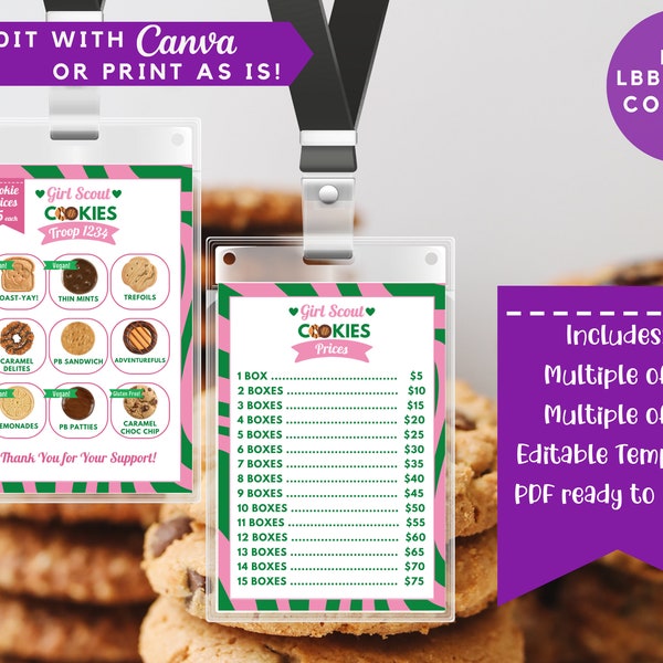 Girl Scout Cookie Lanyards 2024 - Etsy
