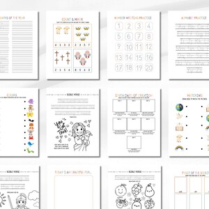 Christian Preschool Morning Menu Printable – 50 Gospel-based Worksheets ...