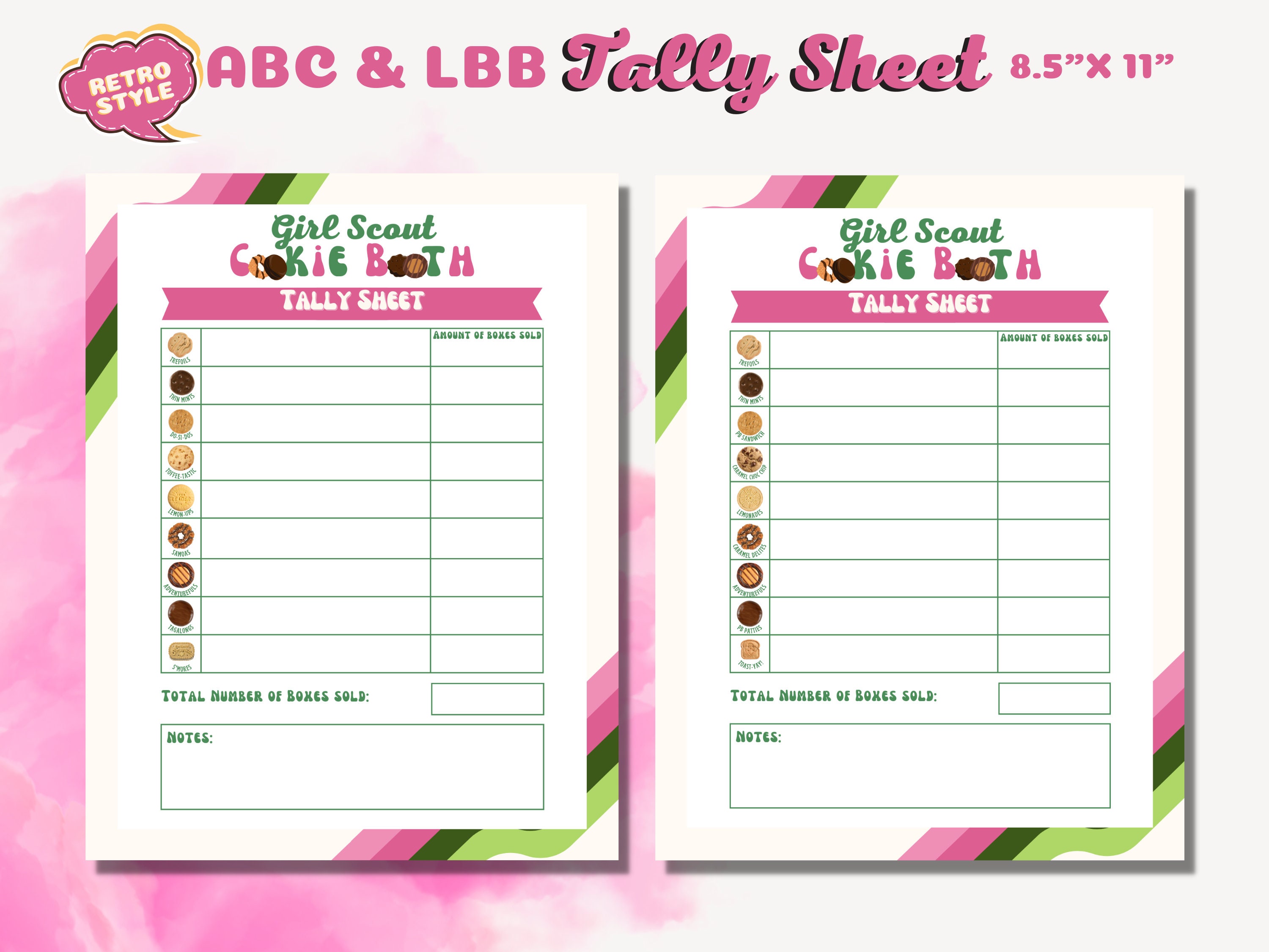 Signes et formulaires de cookies LBB et ABC Girl Scout 2024, Flyers de ...