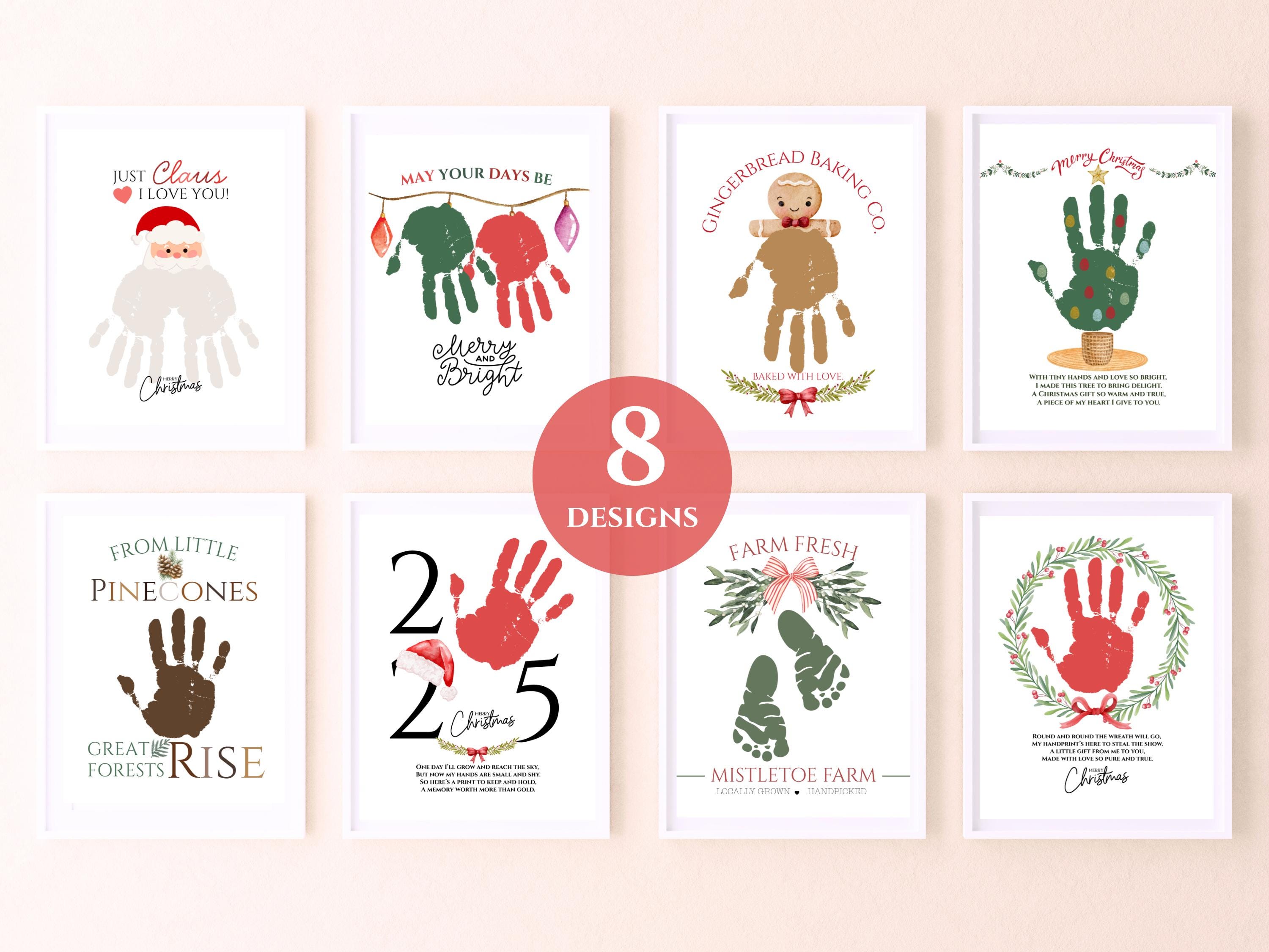 Christmas Handprint Art Bundle Printable Keepsake | Holiday Craft ...
