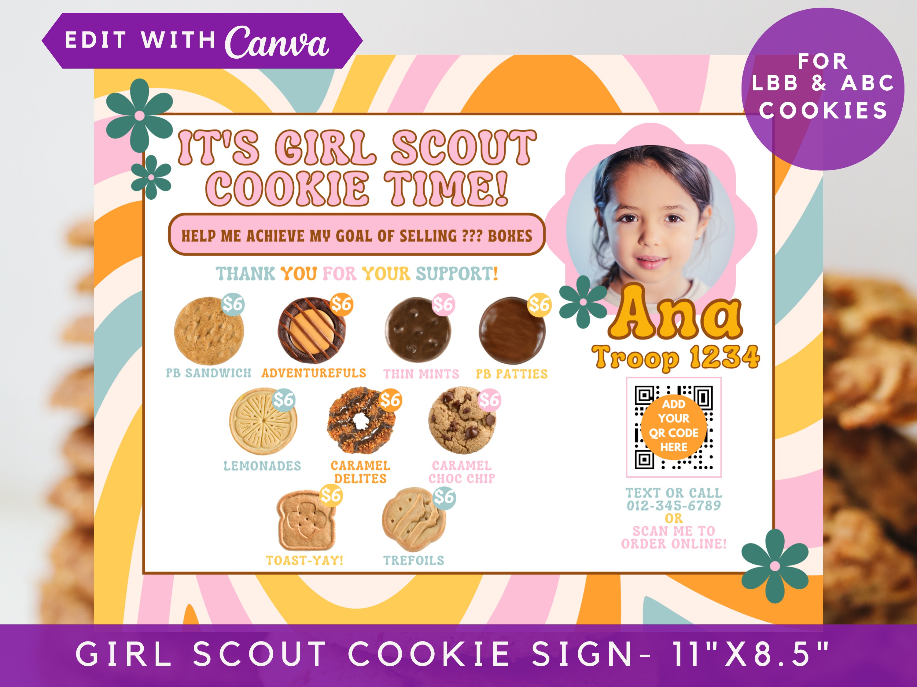 Editable Girl Scout Cookie Sign 2024, LBB ABC Cookie Menu Price List ...