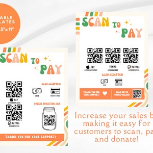 Girl Scout Cookie Sign 2023 2024, LBB ABC We Accept Sign, Scan to Pay ...