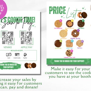 ABC Girl Scout Cookie Sign 2023 2024,we Accept Sign, Scan to Pay Booth ...