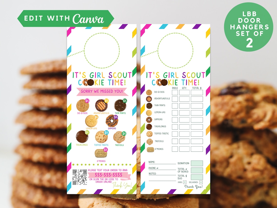 2024 2025 Girl Scout Cookie Door Hanger Template, LBB Order Form ...