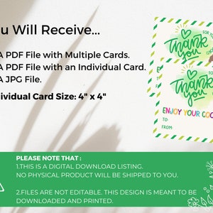 Girl Scout Cookie Thank You Card 2024 2025 , Printable LBB ABC Delivery ...