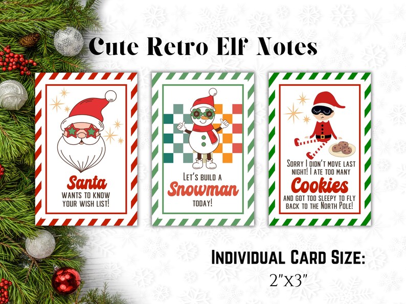 Retro Elf Notes Printable | Christmas Tradition Digital Download ...