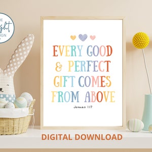 Set of 3 Christian Bible Verse Poster for Kids, Children Sunday School ...