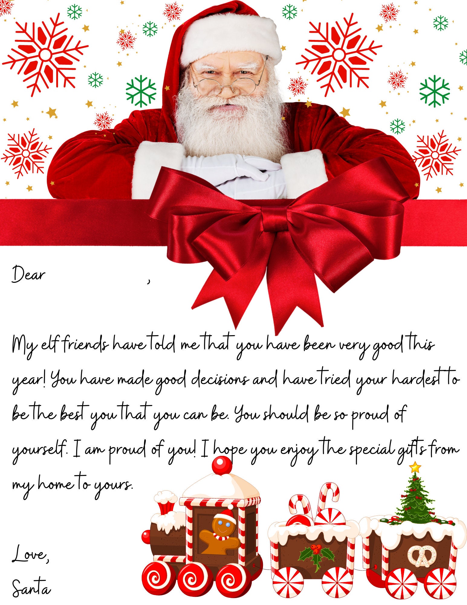 Santa Letter to Child- White Version - Etsy