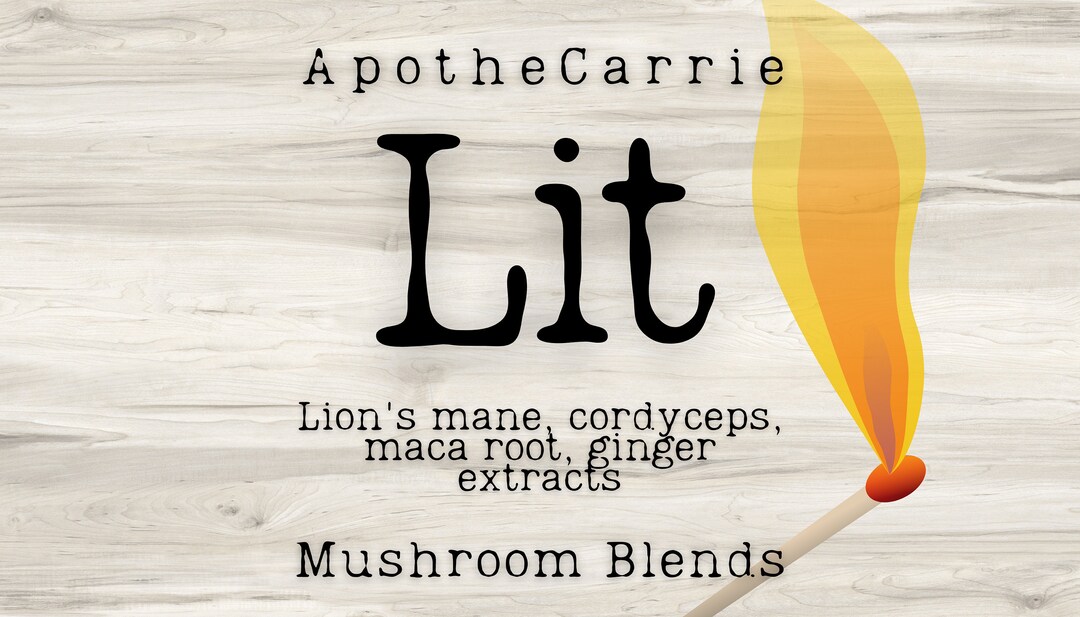 Lit Hand-filled Curated Medicinal Mushroom Blend With Adaptogens ...