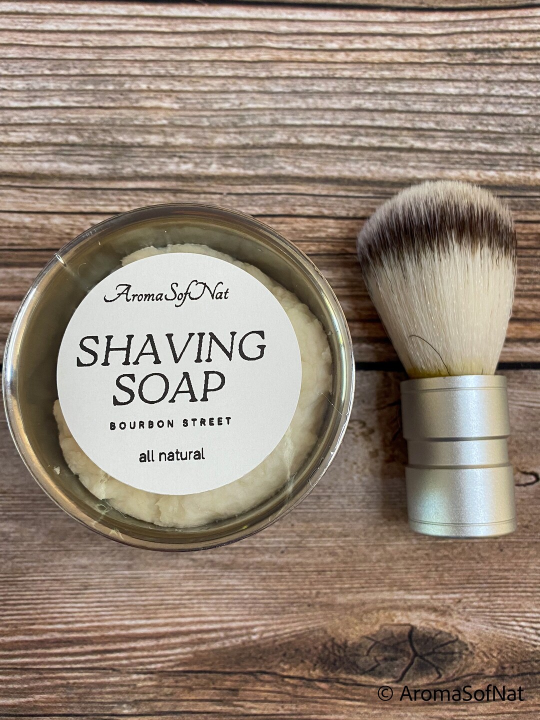SHAVING SOAP in Stainless Steel CUP and Shaving Brush Shaving Gift Set ...