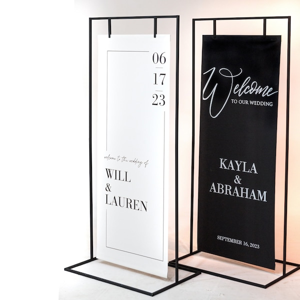 Wedding Sign Stand Black Metal - Etsy