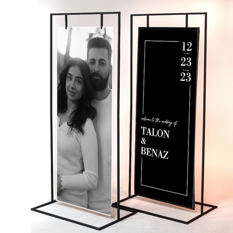 Wedding Signage and Black Stand - Etsy