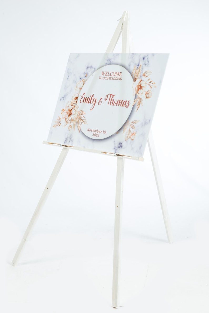 Foam Board Wedding Welcome Sign With Stand Foam Board Print - Etsy