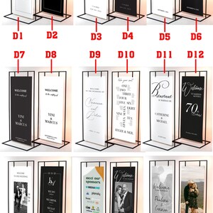 Black Curtain Wedding Welcome Sign With Stand, Curtain Print Welcome ...