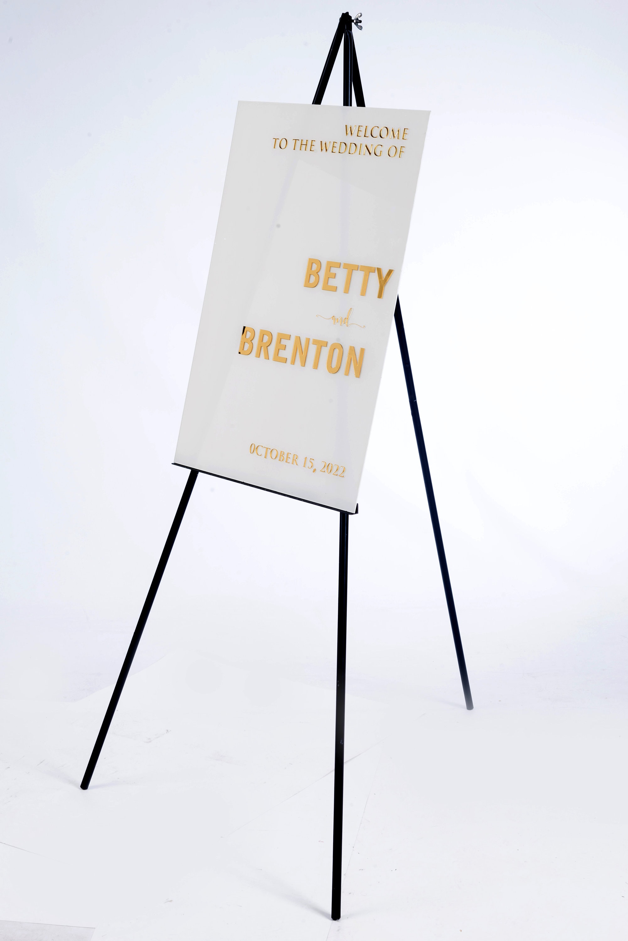Acrylic Wedding Welcome Sign Modern With Stand Acrylic 3D - Etsy