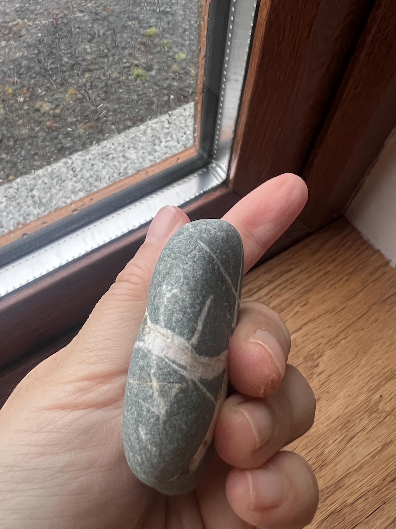 Rare Natural Irish Wishing Stone With Quartz Cross | 6.6cm Hand-picked ...