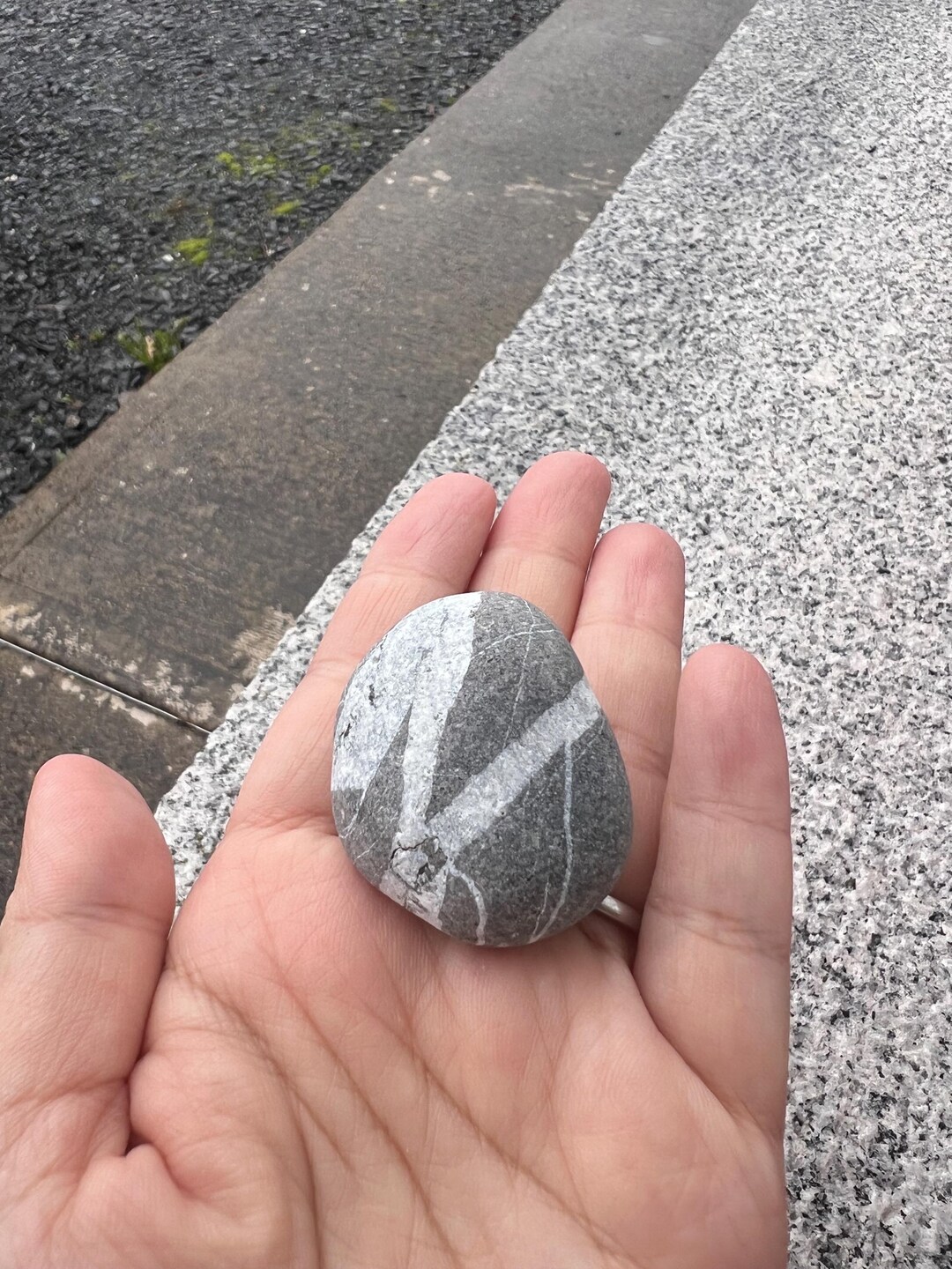 Handpicked Rare Irish Wishing Stone – 40mm | White • Grey | Authentic ...