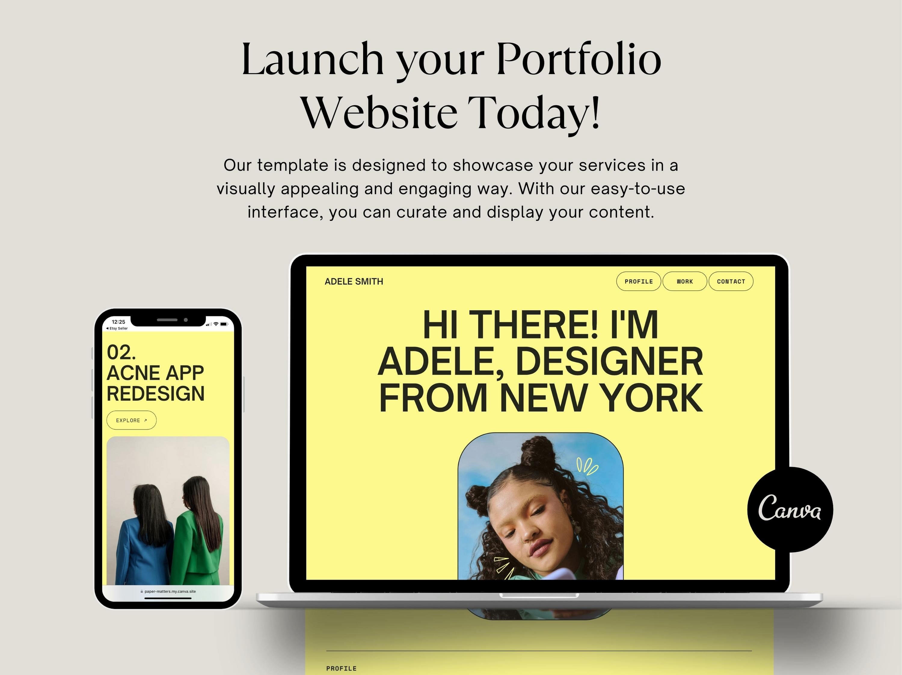 Portfolio Website Template for Gen-z Designers and Freelancers, Landing ...