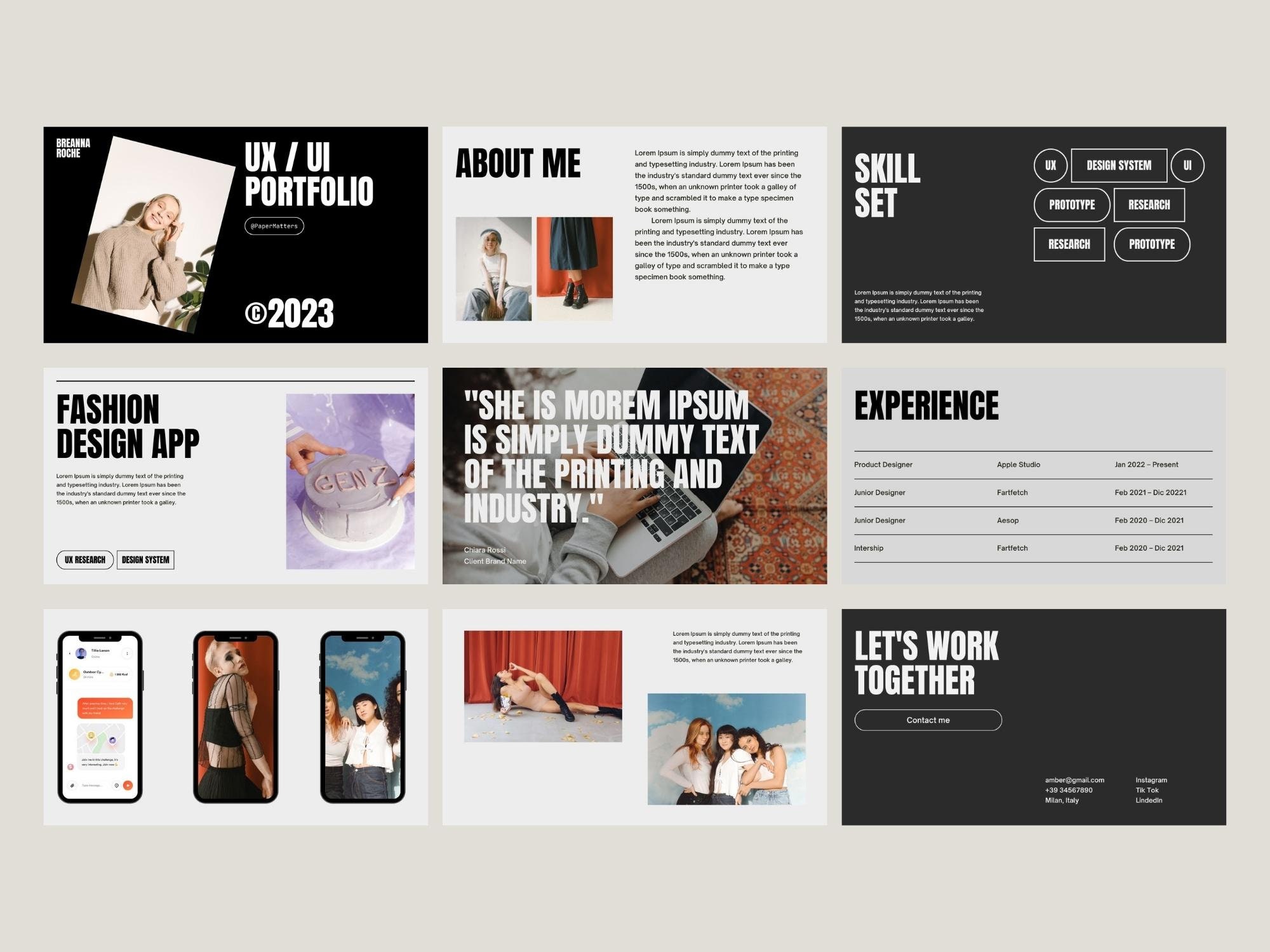 Canva Website Template for Freelancer and Designer, Minimal UX/UI ...