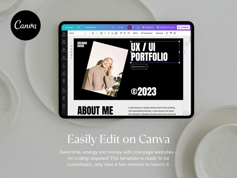 Canva Website Template, UX/UI Designer Portfolio (digital Download) - Etsy