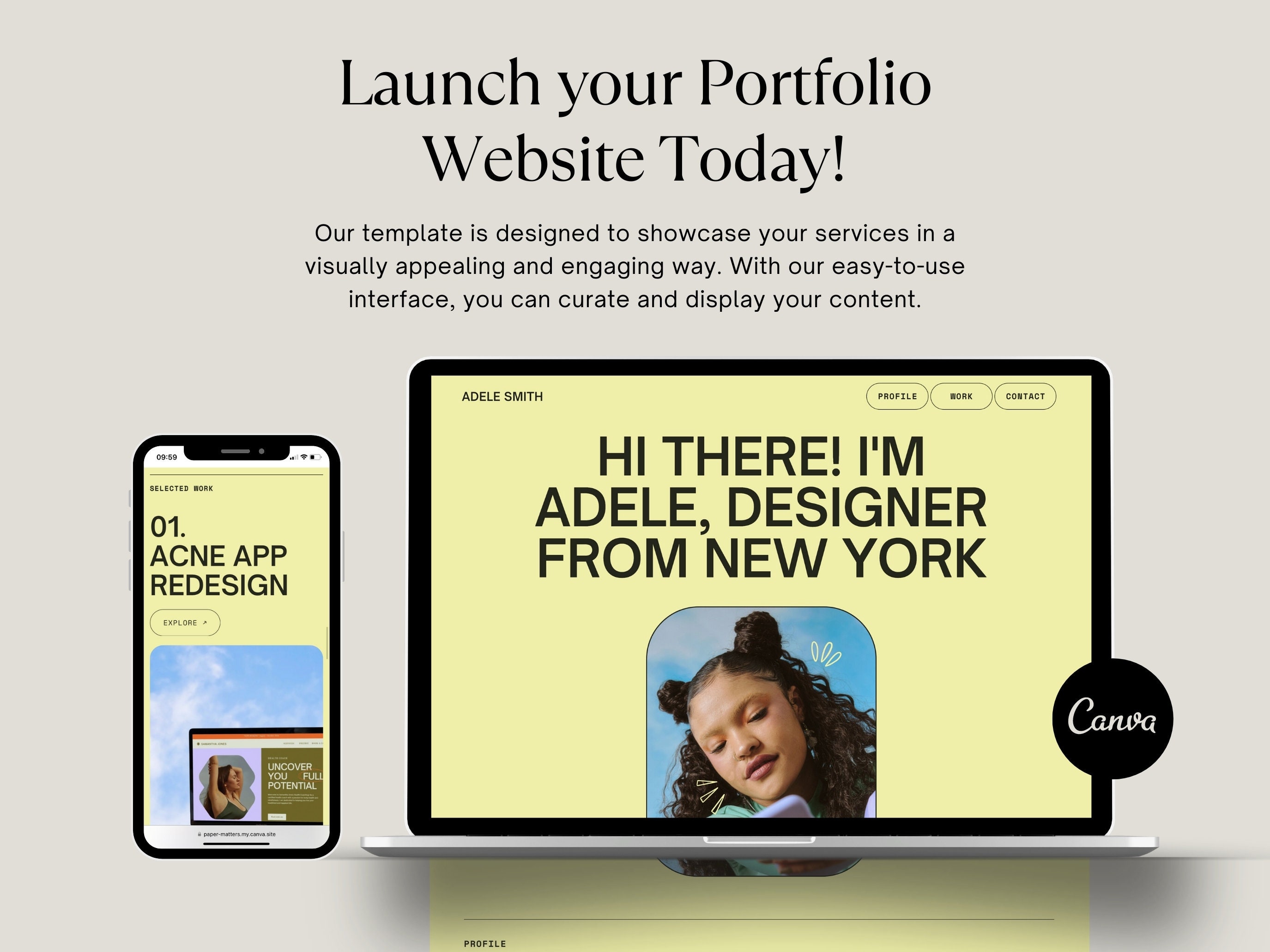 Portfolio Website Template for Gen-z Designers and - Etsy