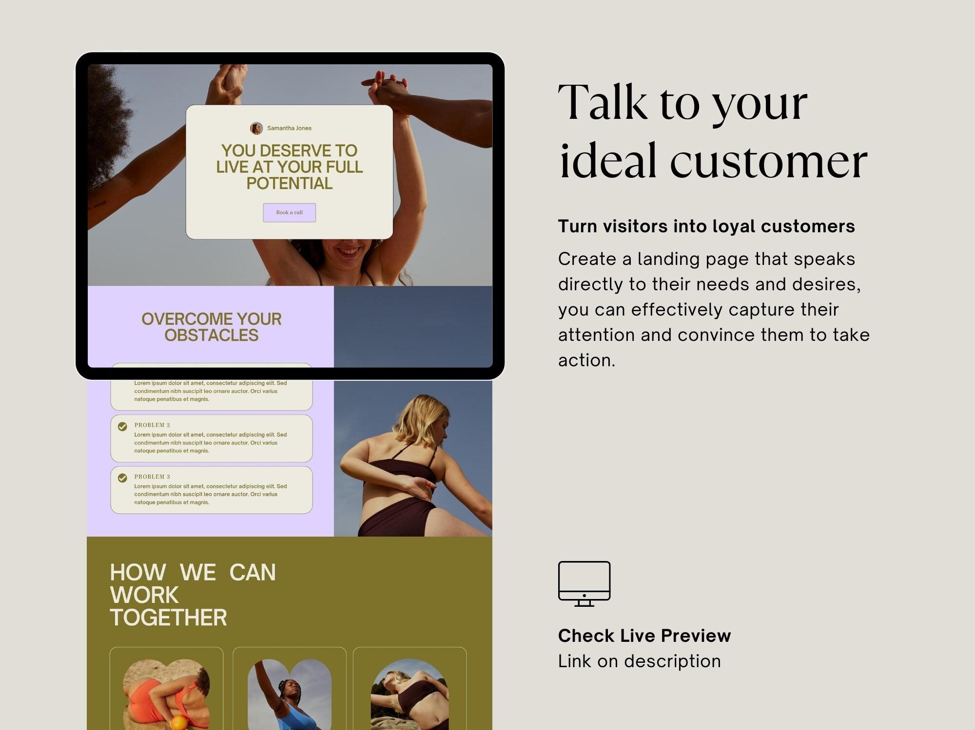 Coach Canva Website, Template Landing Page for Coaches, DIY Female ...