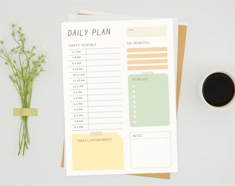 Daily to Do List Printable, Instant Download, Goal Planner, Daily ...
