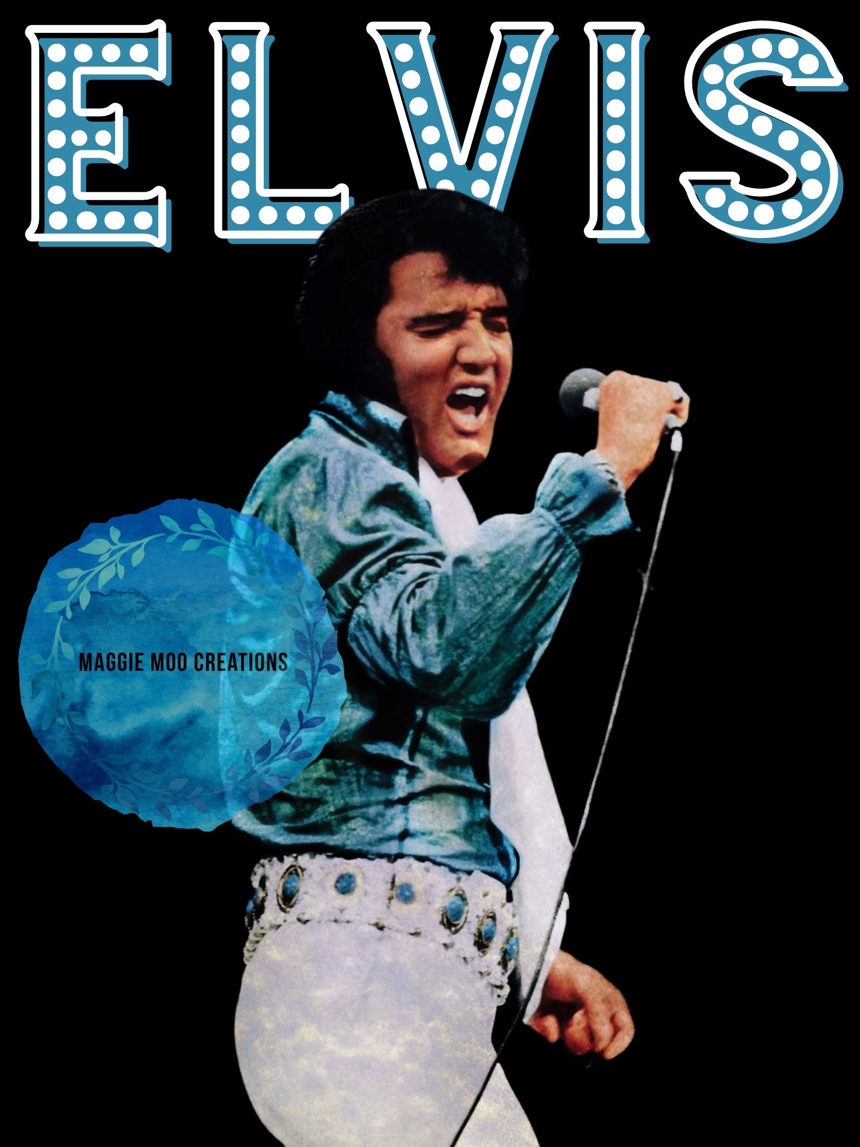 Elvis Presley Poster Digital Download Set Of 2 Etsy