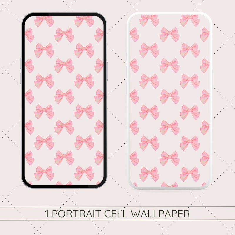 Aesthetic Bow Desktop Wallpaper - Etsy