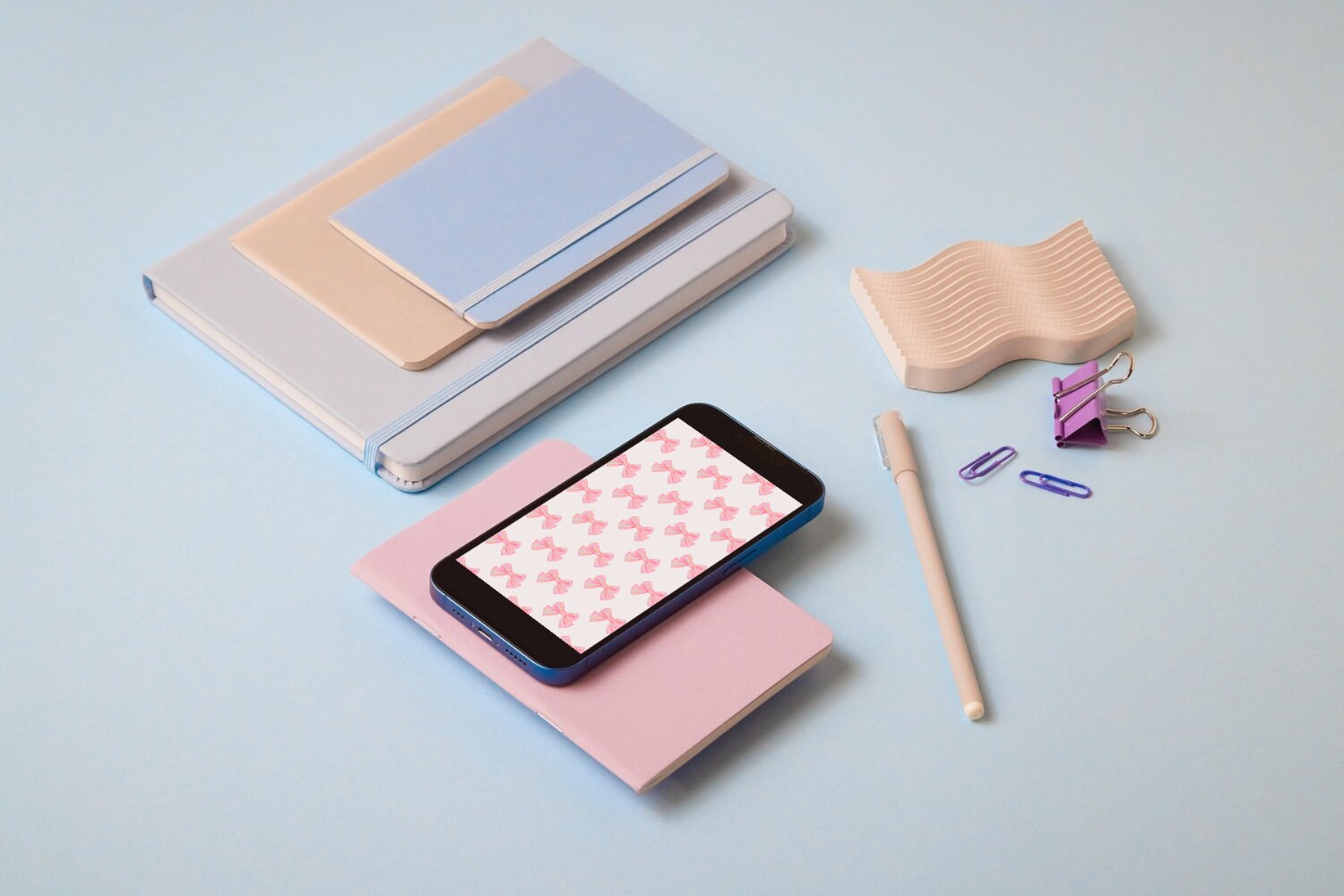 Pink Iridescent Bows Portrait Cell Wallpaper >> Cell Wallpaper, Digital ...